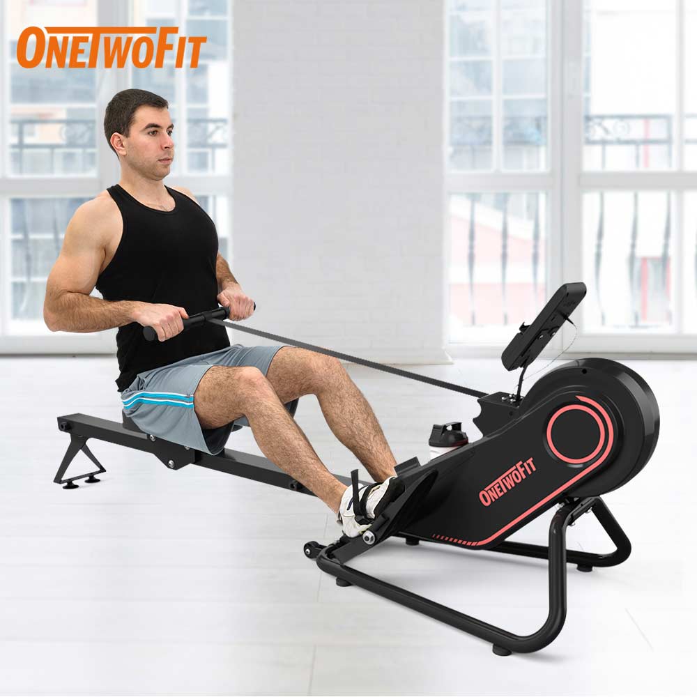 OneTwoFit Rowing Machine 10-level Adjustable Resistance Rower with LED ...