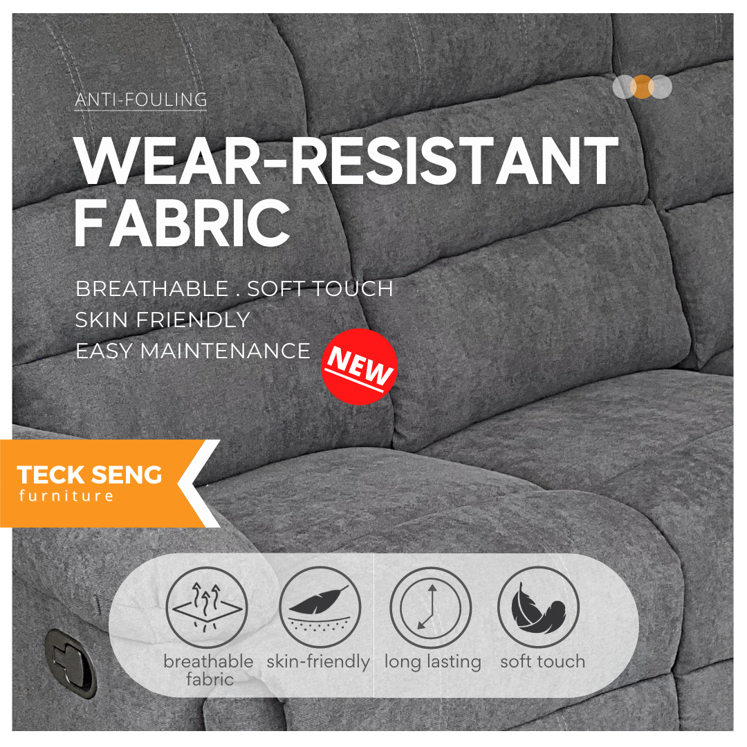 [TECK SENG] Modern Minimalist Recliner Sofa/ Wear Resistance Fabric ...