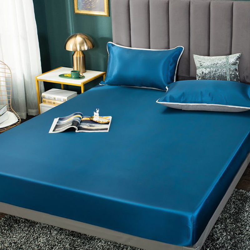 3IN1 Cooling Bed Sheet Set Queen/King Ice Slik Mattress Cover Summer ...