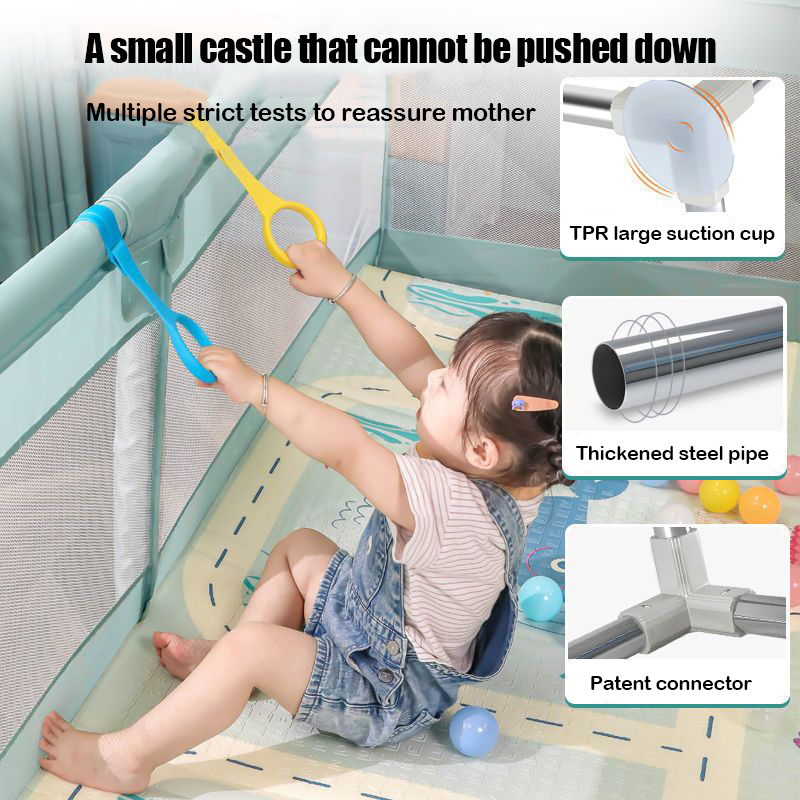 Baby Kids Playpen Safety Play Fence Playground Game Sturdy Guard Rail ...