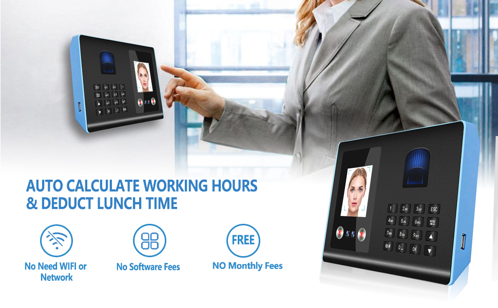 Biometric Face Fingerprint Attendance Machine Thumbprint Attendance ...