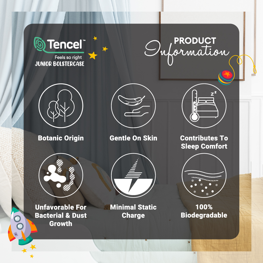 TENCELTM Lyocell - Jean Perry Tencel 1pc Junior Bolstercase (KID'S size) - Tencel 1200TC ...