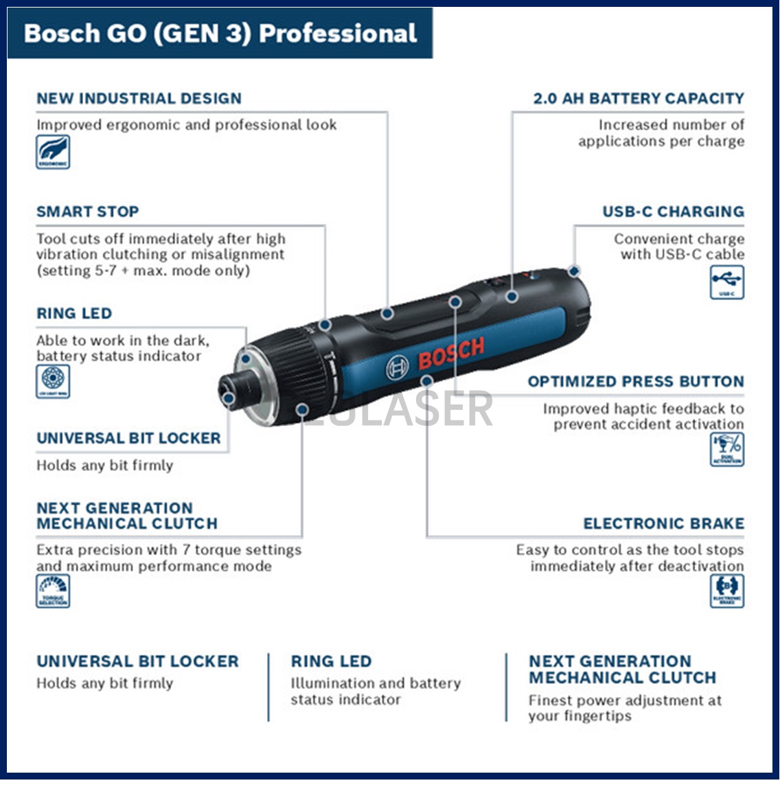 BOSCH Go 3 Professional Cordless Screwdriver With Accessories ...