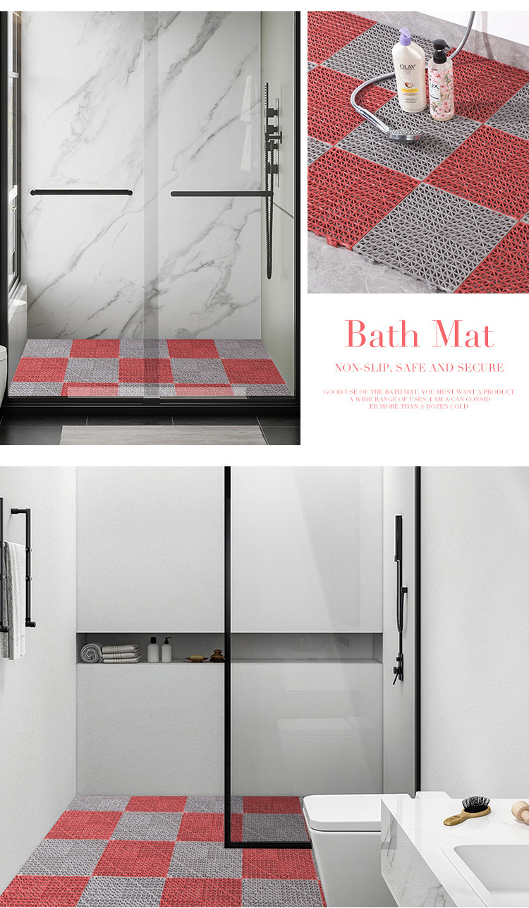 【Local Seller】Anti Slip Splicing PVC Bathroom Toilet Kitchen Floor Mat ...
