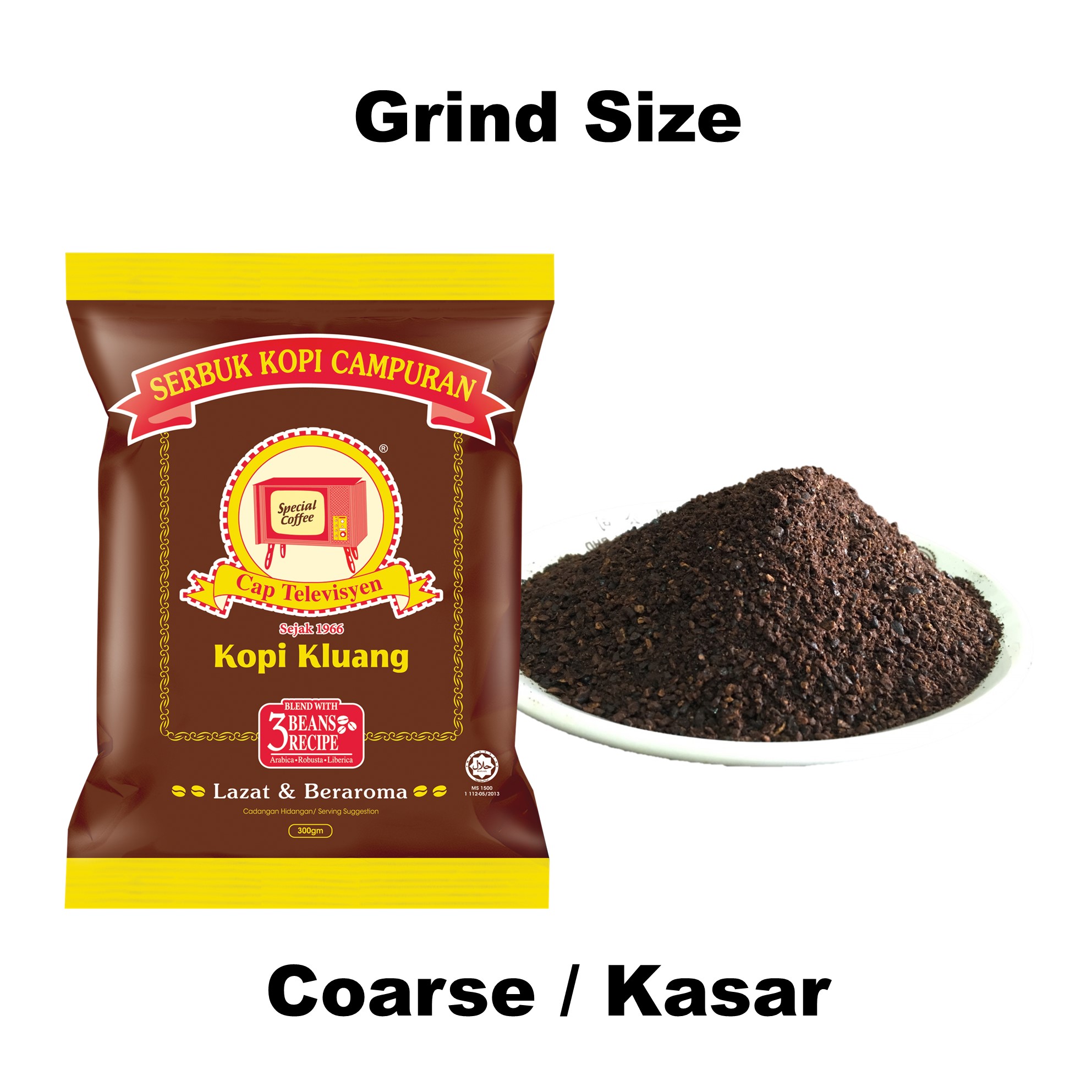 Kluang Coffee Cap Television Coffee Powder O Grade A2 (300gm x 1 pack ...