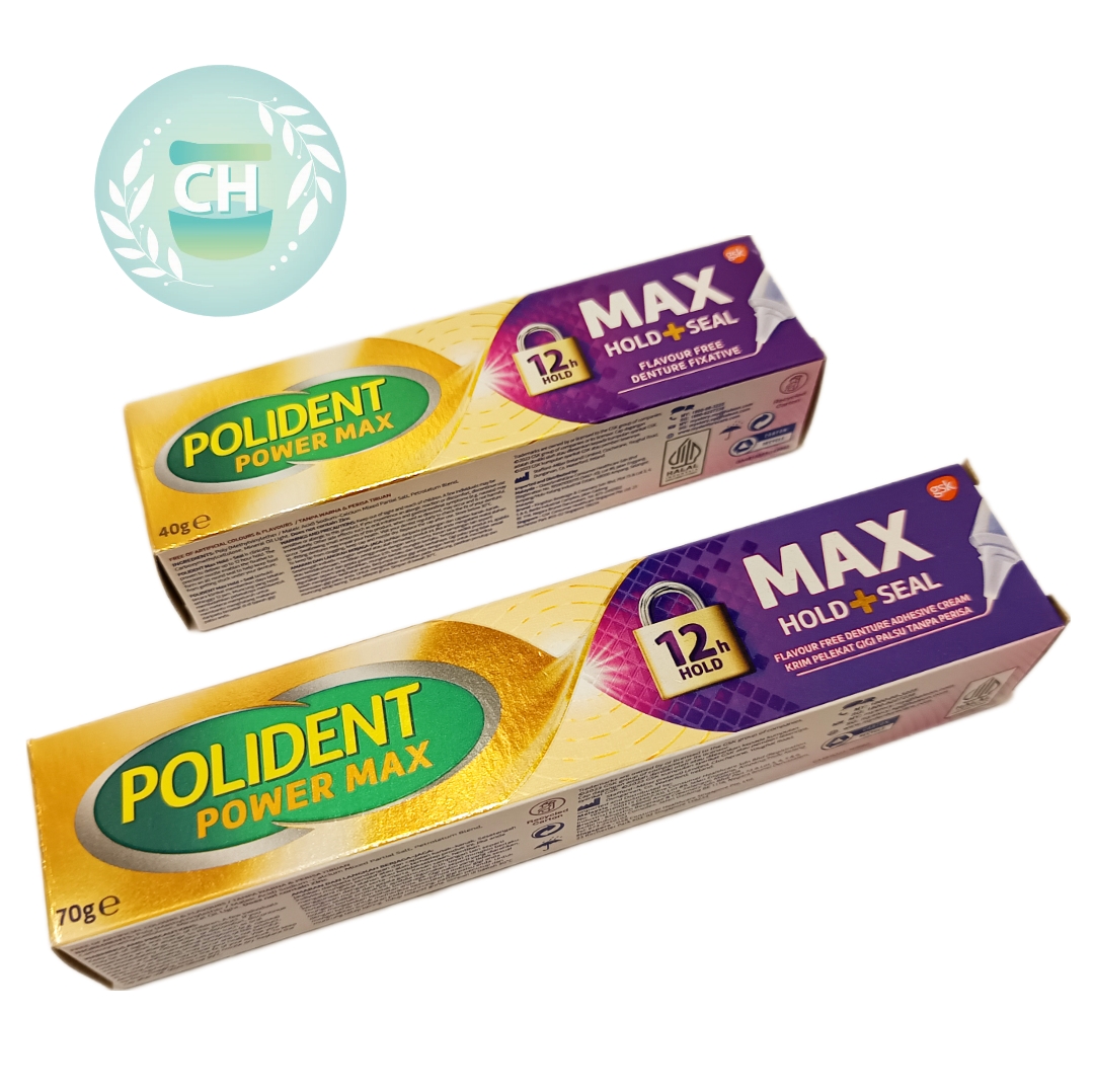 [GSK] Polident Power Max / 12 Hours Hold / Max Hold + Seal ( 40g / 70g ...