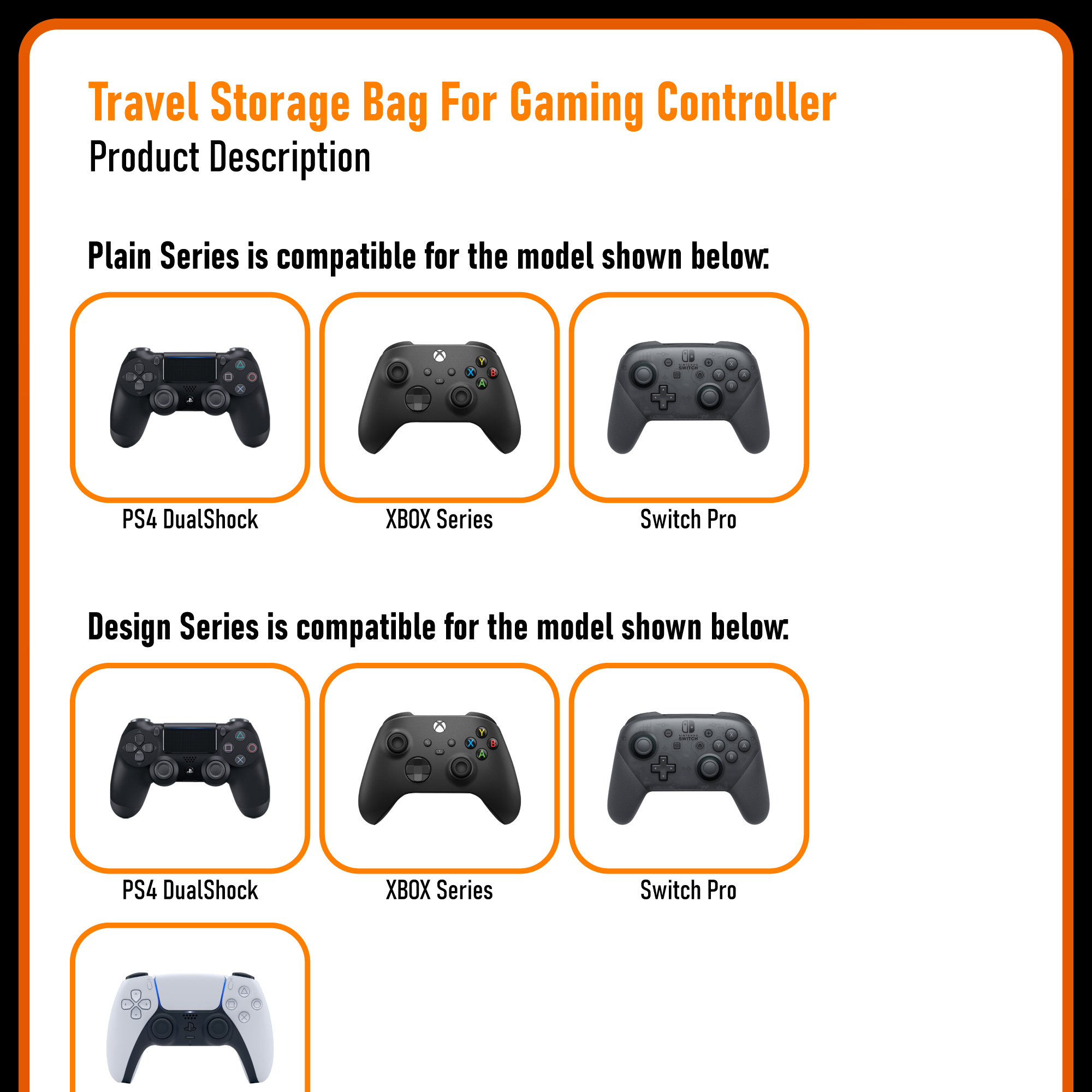 PS4 PS5 XBOX Series Switch Pro Controller Protective Pouch Case Storage ...