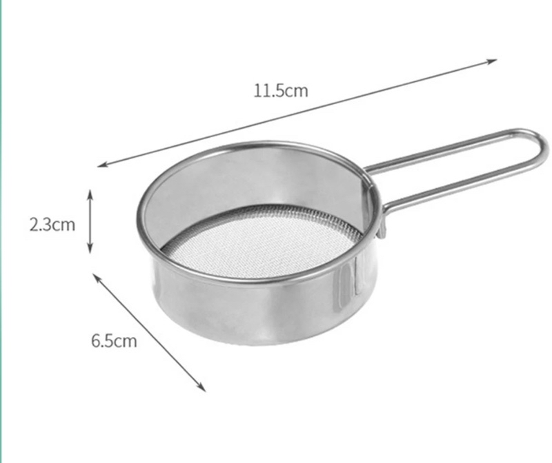 Stainless Steel Duster Ultra-fine Leaking Mesh Pot Matcha Sieve Cocoa ...