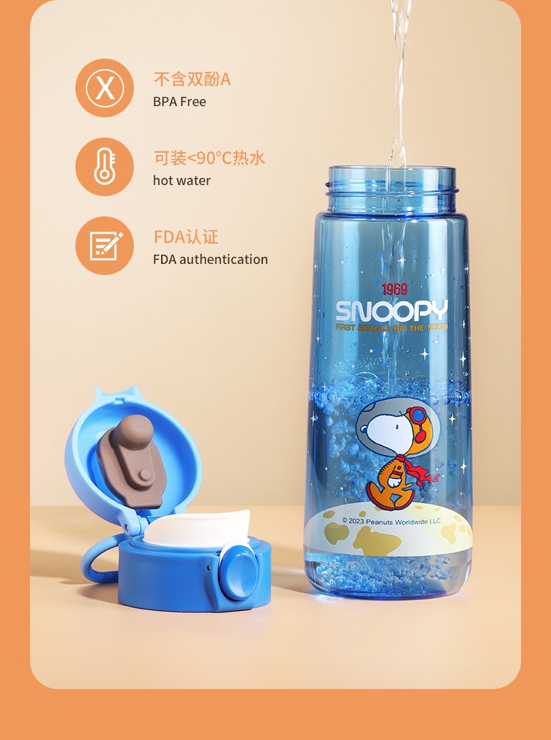 Snoopy Series 600ml Kids Direct Drink Water Bottle BPA Free Imported ...