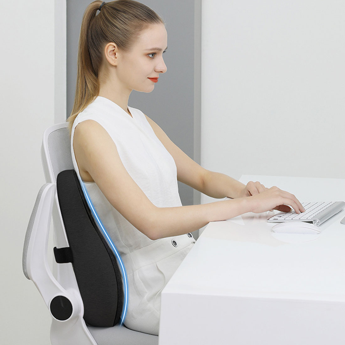 Lumbar Support Pillow for Office Chair, Memory Foam Pillow for Back ...