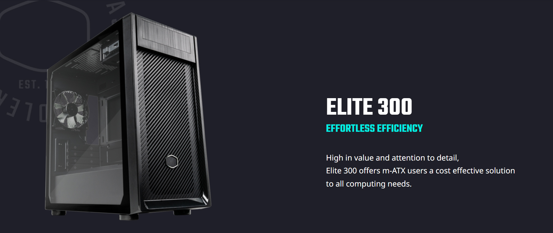 Cooler Master Elite 300 M-ATX Mid-Tower Case with ODD - Steel / Tempered Glass | Shopee Singapore