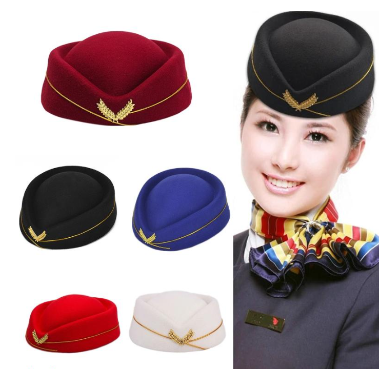 [ KEDAI LOKAL ] Cabin Crew Hat Stewardess Hat Topi Pramugari Pramugara ...