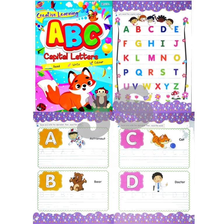 SIRI CREATIVE LEARNING PRASEKOLAH AKTIVITI BOOK HURUF BESAR NOMBOR ...