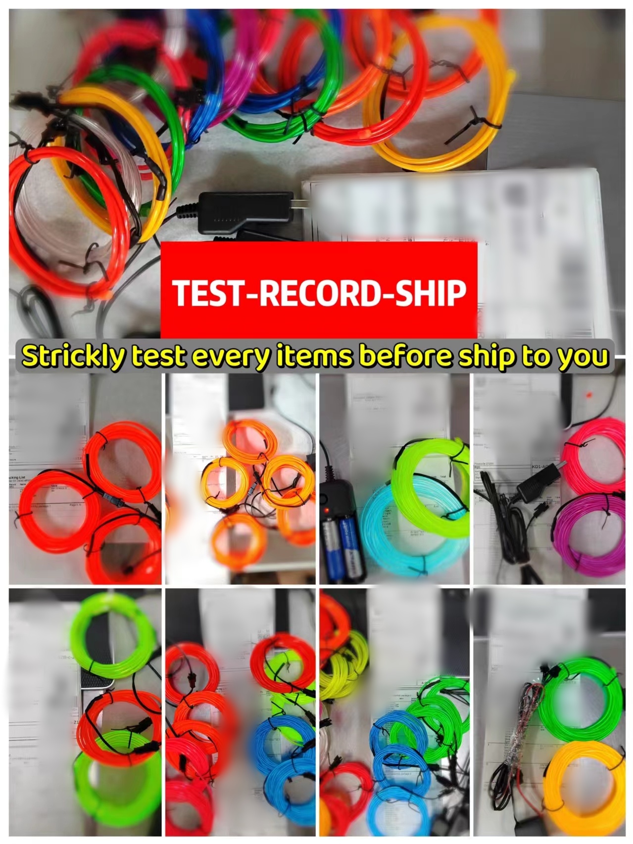 2.8mm Wording Light Strip EL Wire Neon Light With Iron Core Neon Custom ...