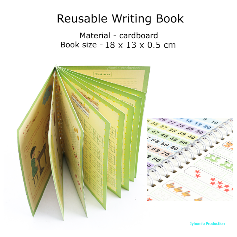 Writing Book Reusable Writing Book 4 Books Writing Book For Kids Buku ...