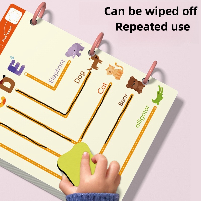 136 Pages Magic Tracing Book for Kids Pre-school Writing Books Reusable ...