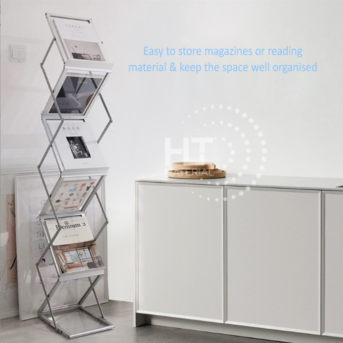 Foldable A4 Size Magazine Newspaper Leaflet Brochures Display Rack ...