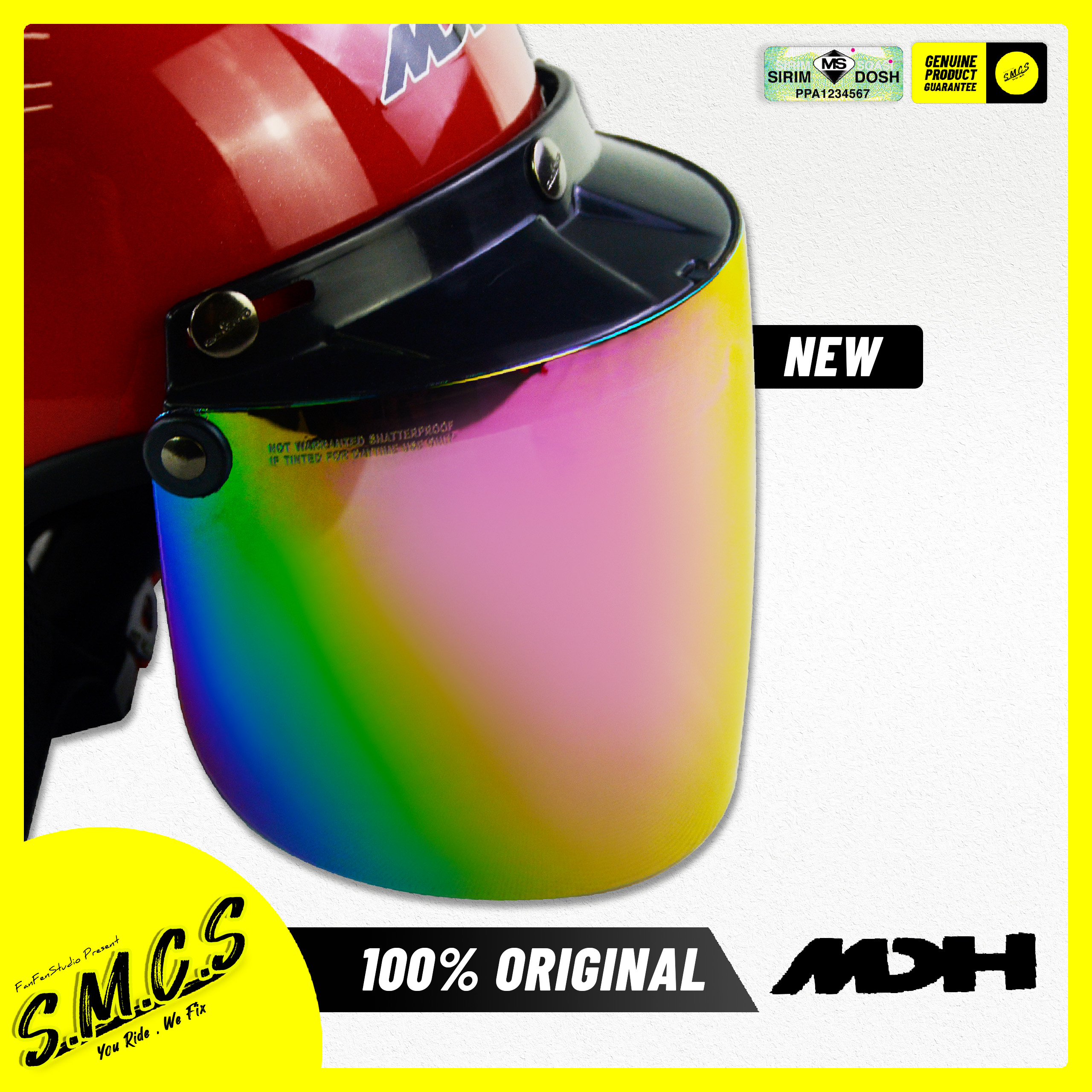 MDH M2 RV Helmet Siap Visor Premium (Sirim Certified) TOPI KELEDAR NEW ...