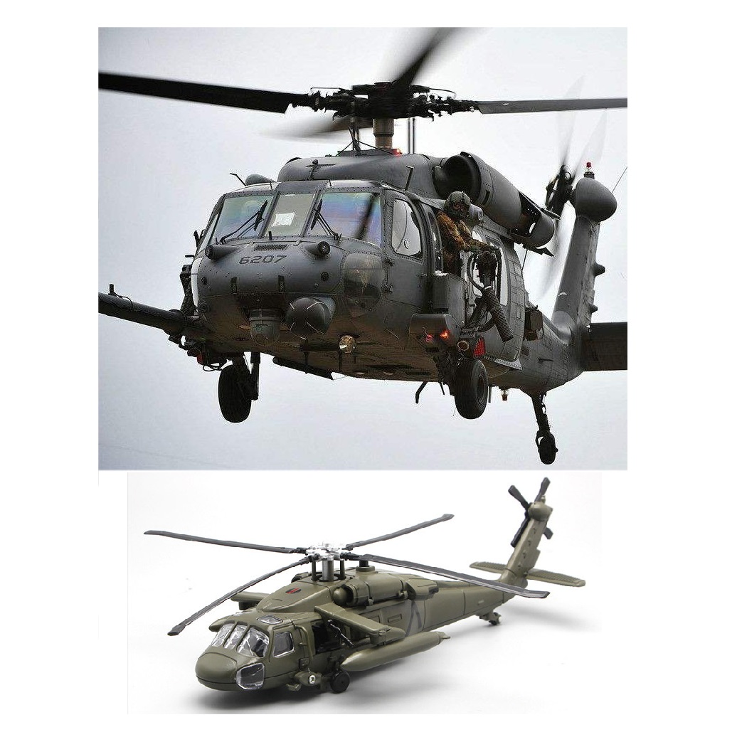 1:64 Black Hawk UH-60/Apache AH-64 Military Army Fighter Aircraft ...