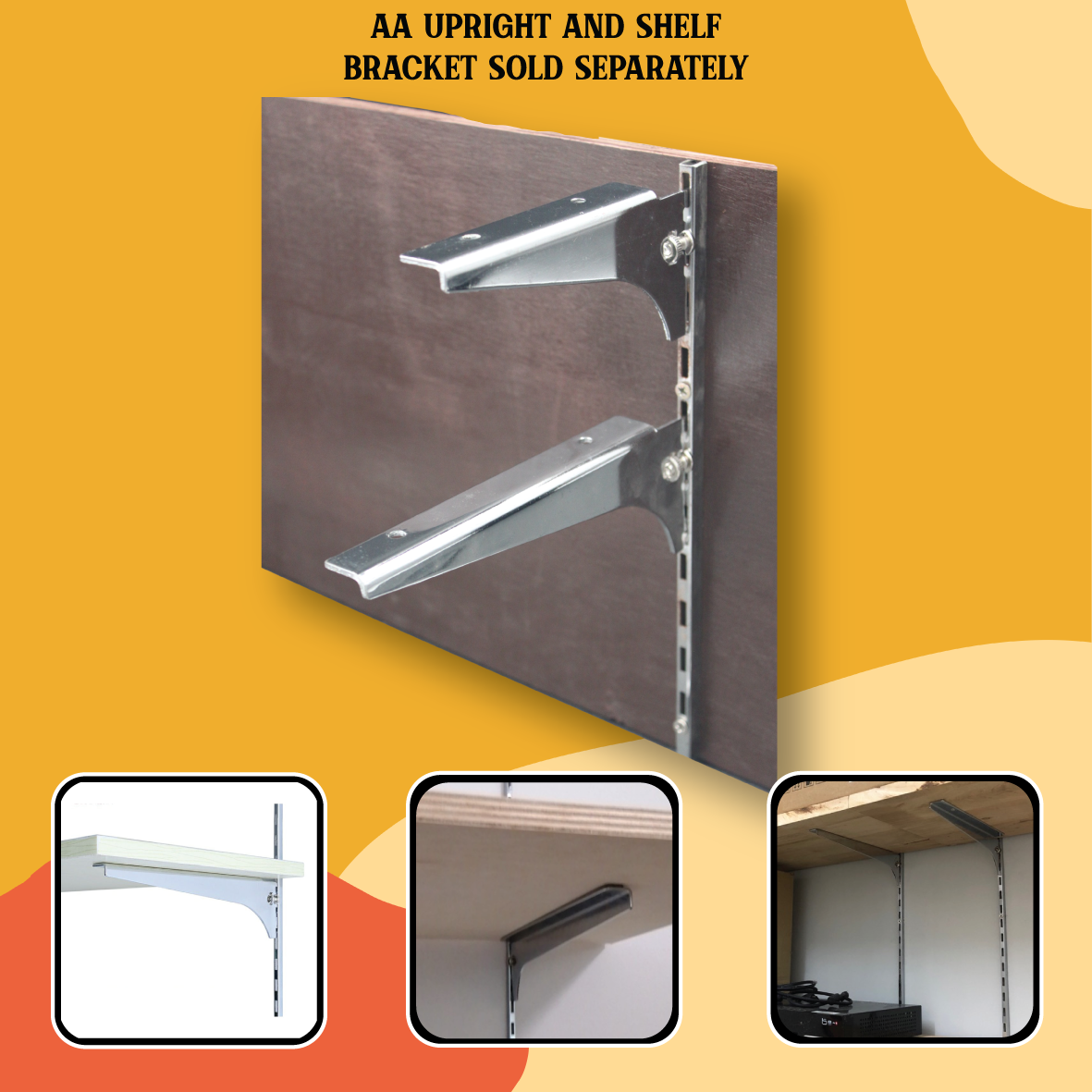 JME AA Upright Display System Timber Shelf Bracket 30cm / 12 inch For ...