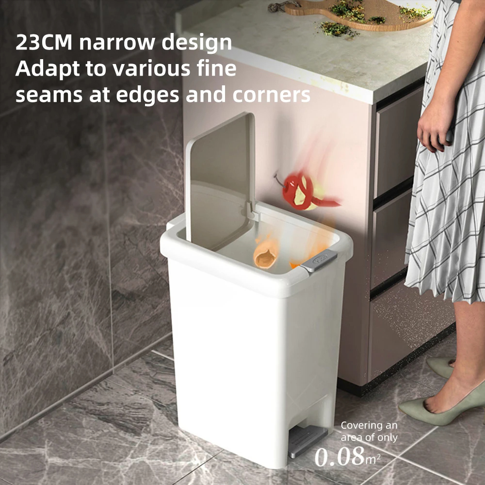 ️Pedal Trash Can Pedal Trash Bin Dustbin Kitchen Rubbish Bin Tong ...