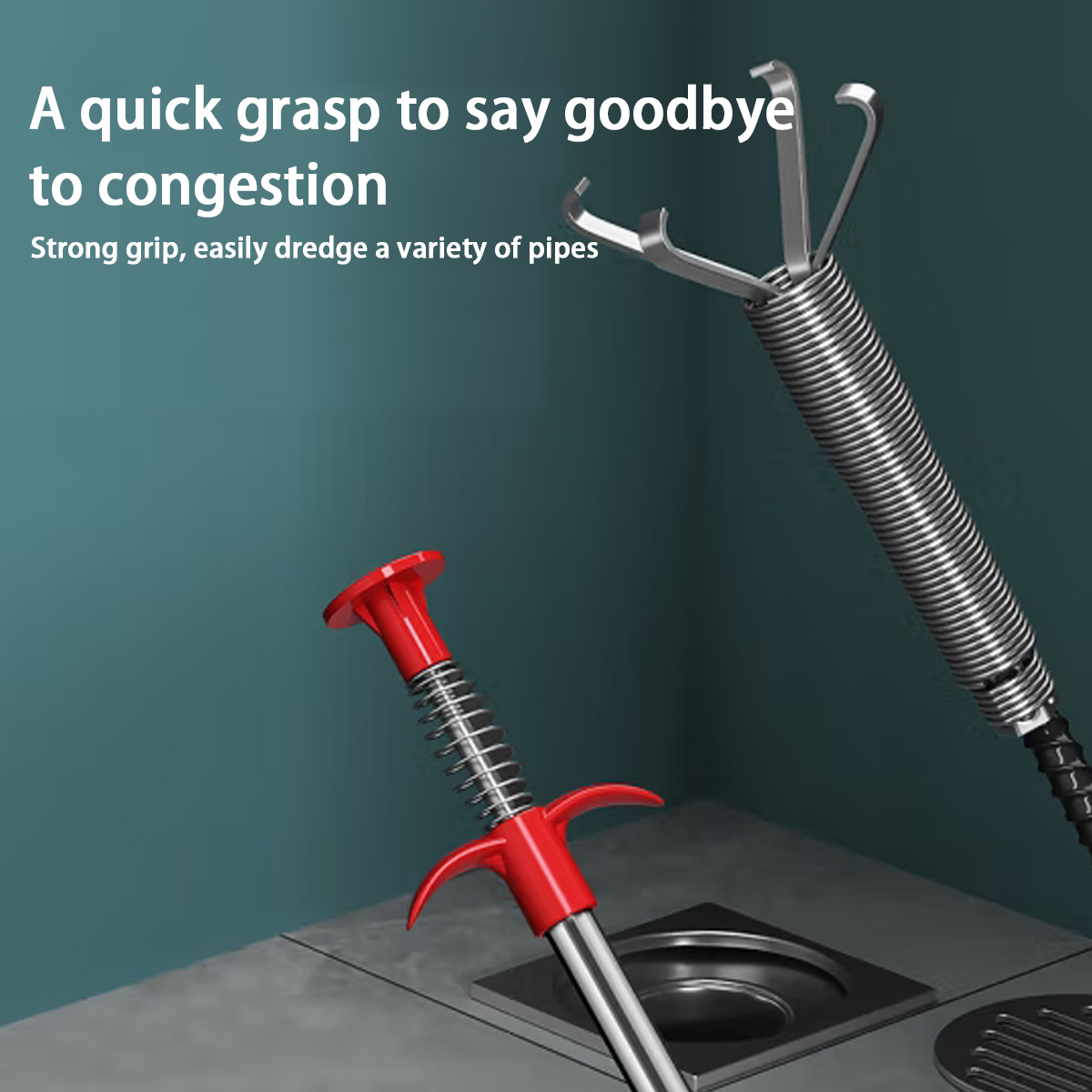Drain foreign object extractor Garbage four-claw extractor Toilet spring toilet cleaning tool ...