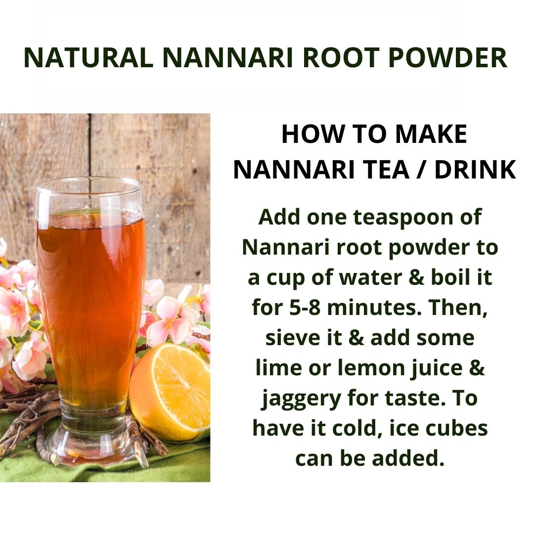 100% PURE NATURAL NANNARI (ANANTAMUL) ROOT POWDER 90 GMS (Indian ...