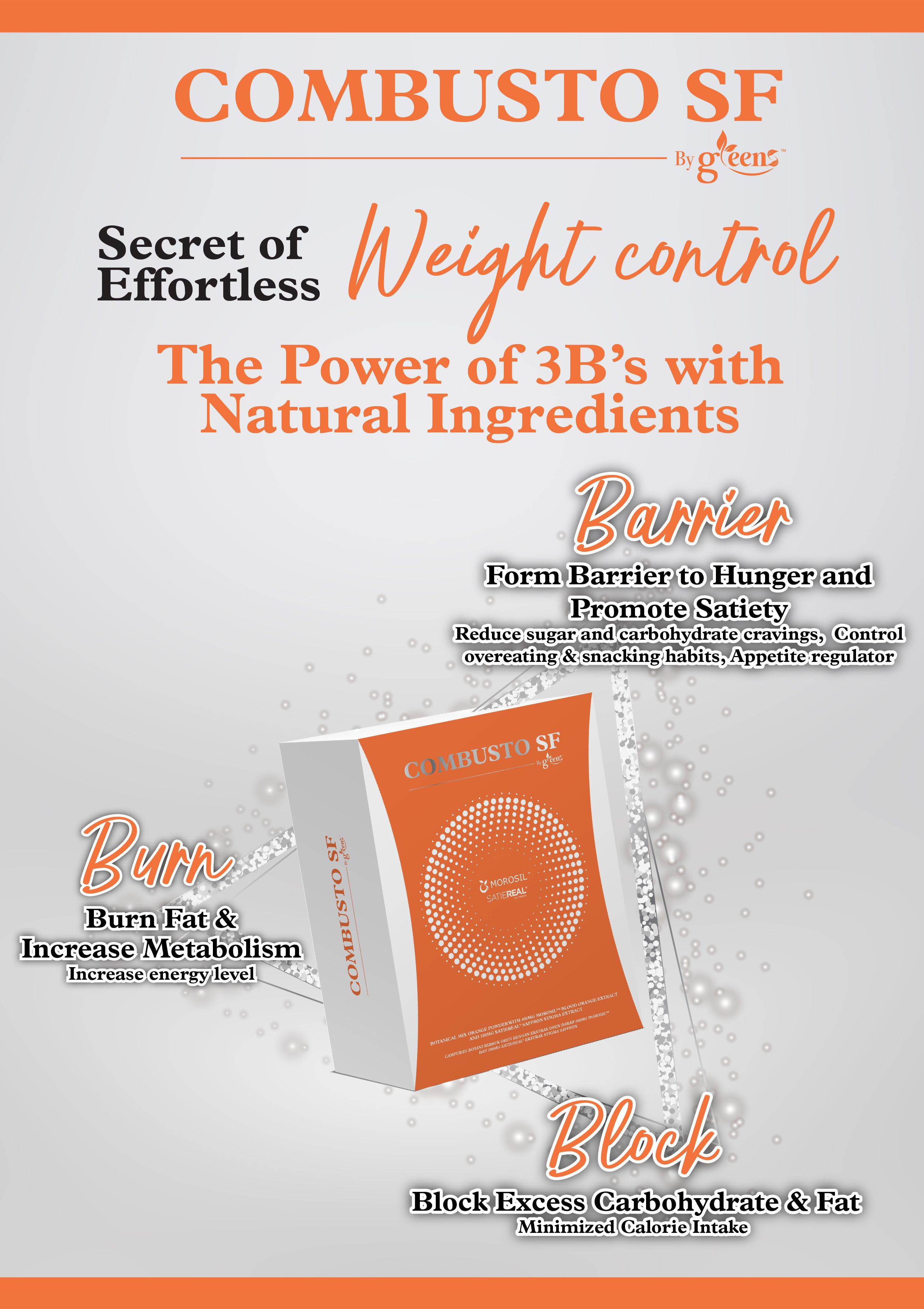 GREENS Combusto SF Blood Orange (MOROSIL) 400mg For Effective Weight ...