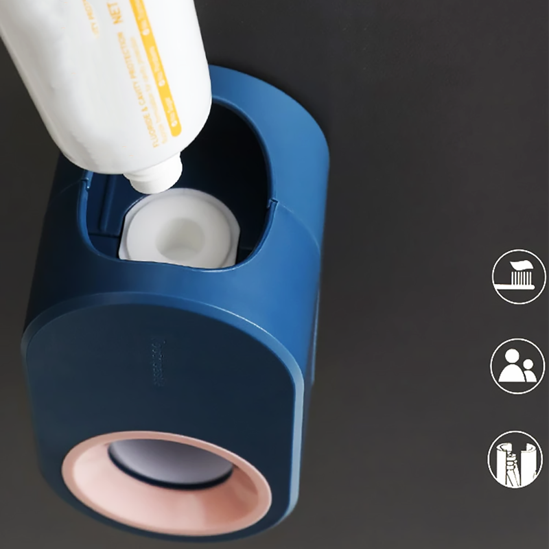 2 IN 1 Wall Mounted Automatic Toothpaste Squeezer Push Dispenser ...