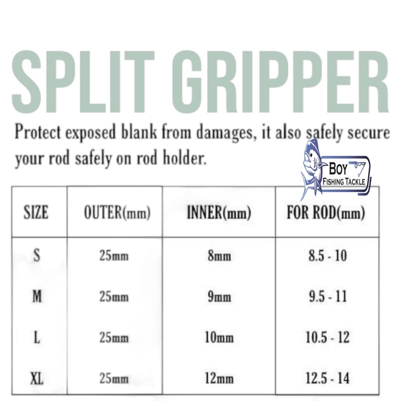 SAWA-D SPLIT GRIPPER SPLIT GRIP PROTECTOR ROD BLANK PROTECTOR SAFETY ...