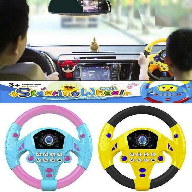 Car Steering Toys Music Simulation Steering Wheel Toy Baby Steering ...