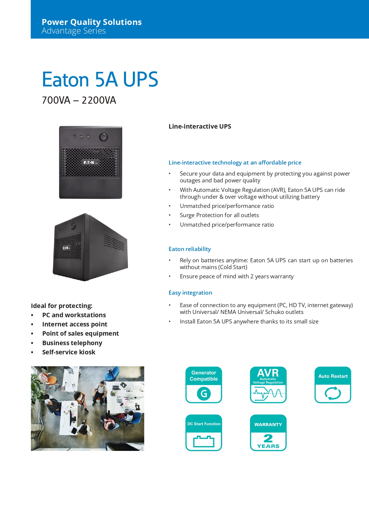 EATON 5A UPS EA-P-5A700I-UNI / EA-P-5A900I-UNI / EA-P-5A1200I-UNI / EA ...