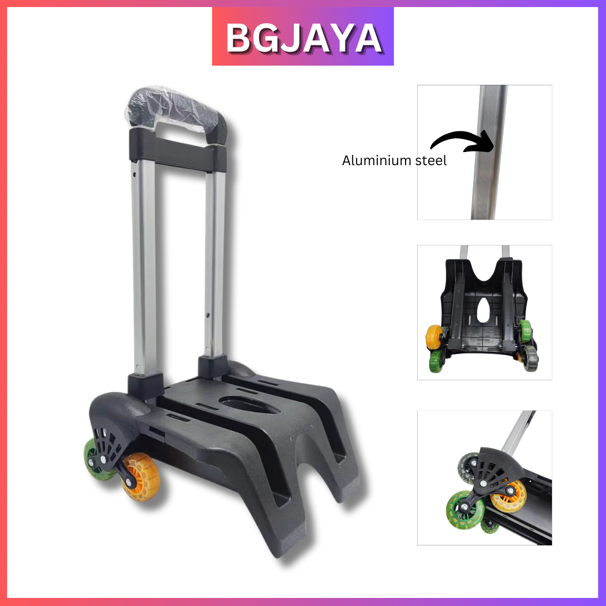 High Quality High Heel 6 Wheel Trolley For School Bag Staircase Bag ...