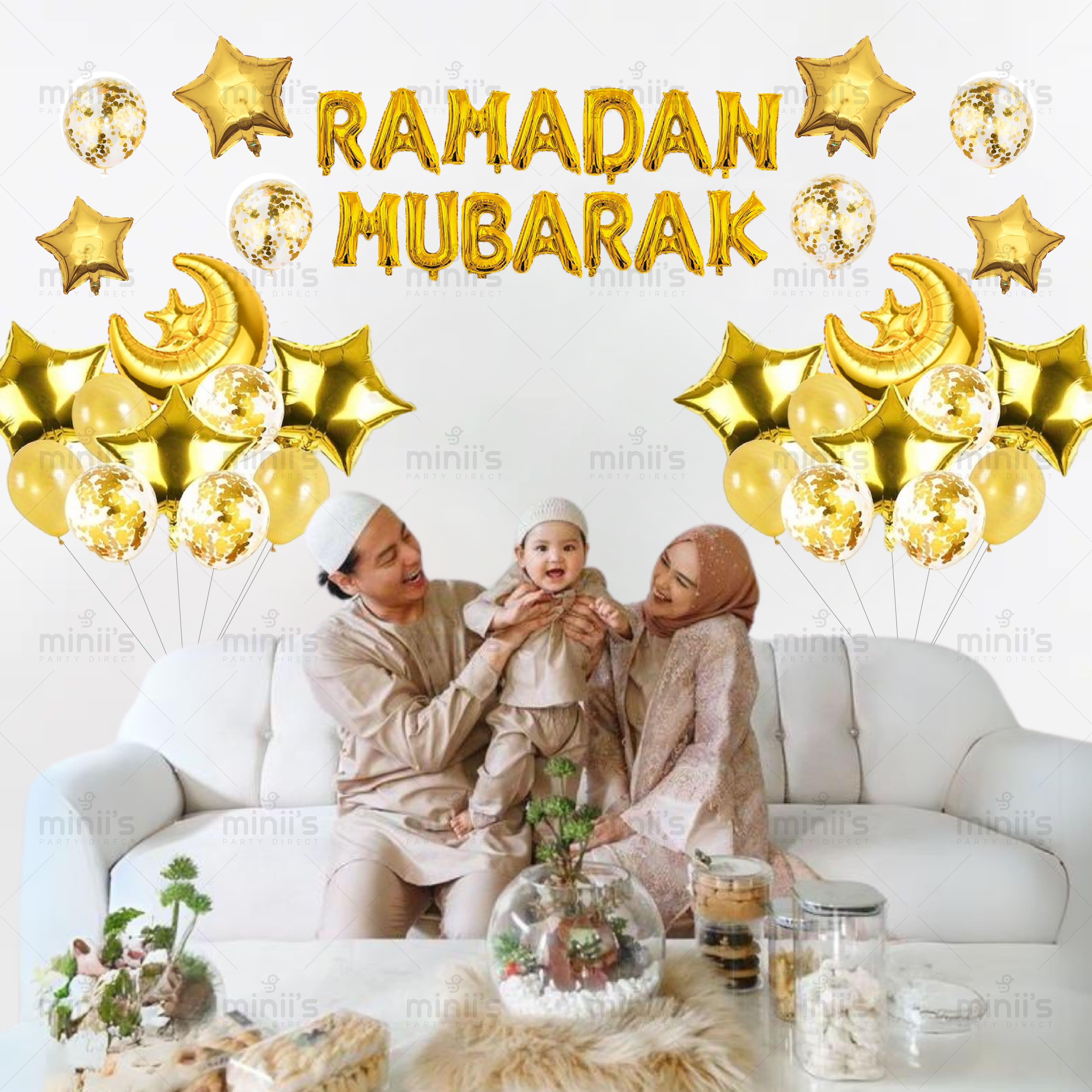 MINIIS Eid Mubarak Decoration Hari Raya Decoration Raya Aidilfitri 2025 ...