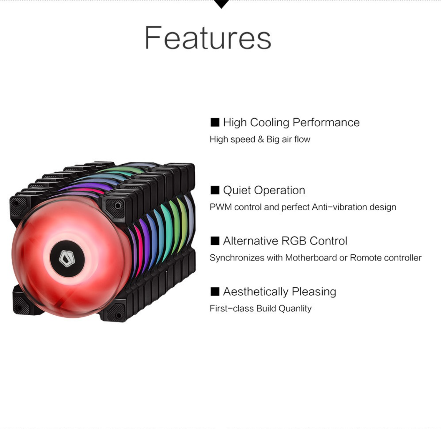 ID-COOLING DF-12025 RGB/ARGB Trio Chassis Fan IDC-DF-12025-ARGB / IDC ...
