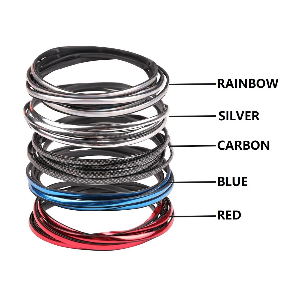 (5Meter) Car Door Edge Chrome Lining Side Moulding Rubber Strip Guard ...