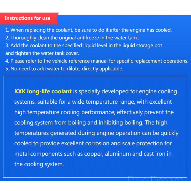 Japan high boiling point long-lasting coolant three color antifreeze ...