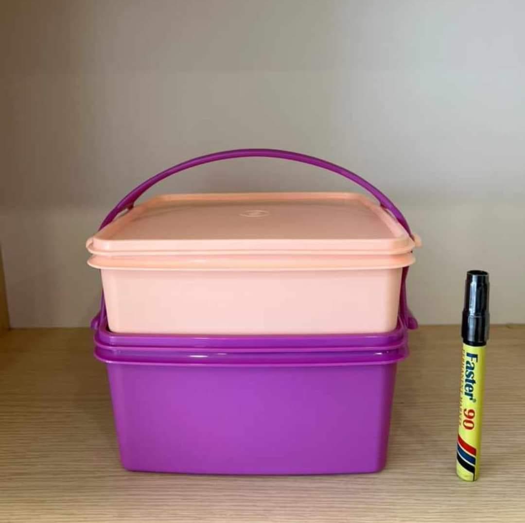 Tupperware Double Deep With Cariolier 1.7L/ Jumbo goody box/ Tupperware ...