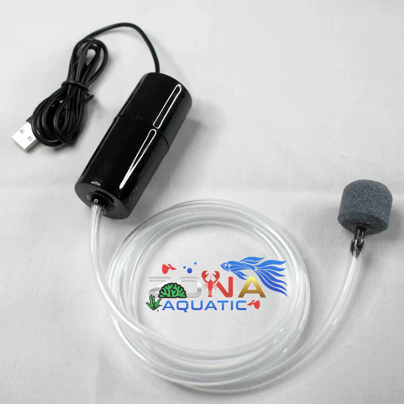 | PORTABLE MINI USB OXYGEN AIR PUMP | FOR AQUARIUM FISH TANK | FISH ...
