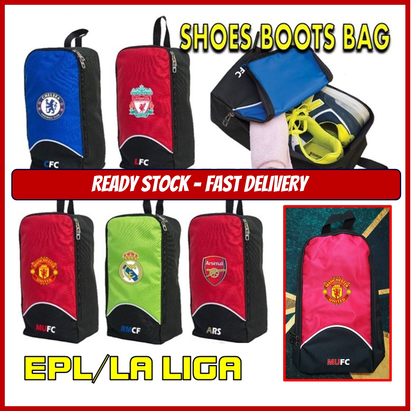MB01 CLUB SHOE BAG | FAN CLUB | EPL & LA LIGA | BEG | MAN UNITED ...