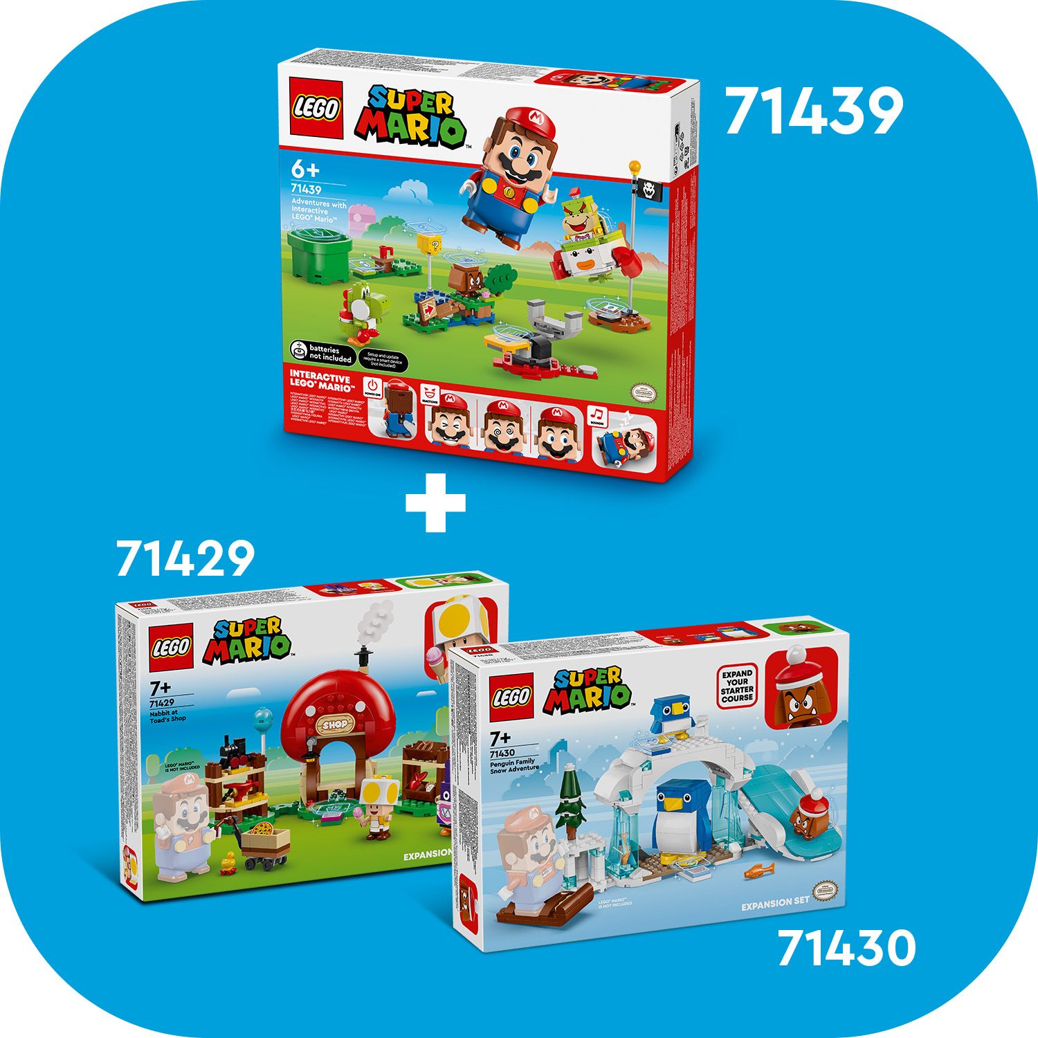 LEGO Super Mario 71430 Penguin Family Snow Adventure Expansion Set (228 ...