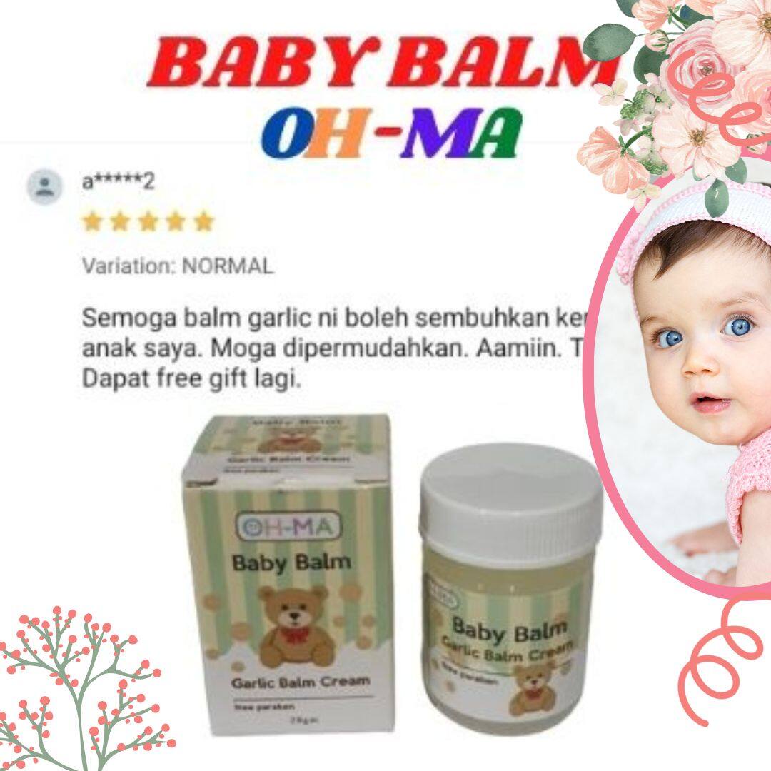 OH-Ma Baby Garlic Balm Cream - 28g (For Coughs, Colds, Phlegm, Bloating ...