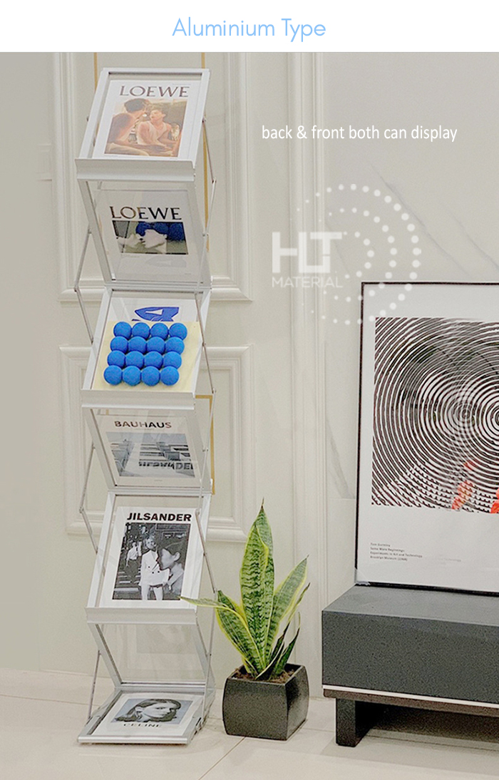 Foldable A4 Size Magazine Newspaper Leaflet Brochures Display Rack ...