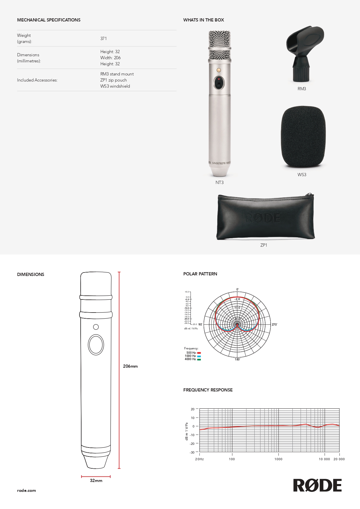 RODE NT3 3/4 INCH CARDOID CONDENSER MICROPHONE WITH INTRENAL CAPSULE SHOCK MOUNTING AND ALL ...