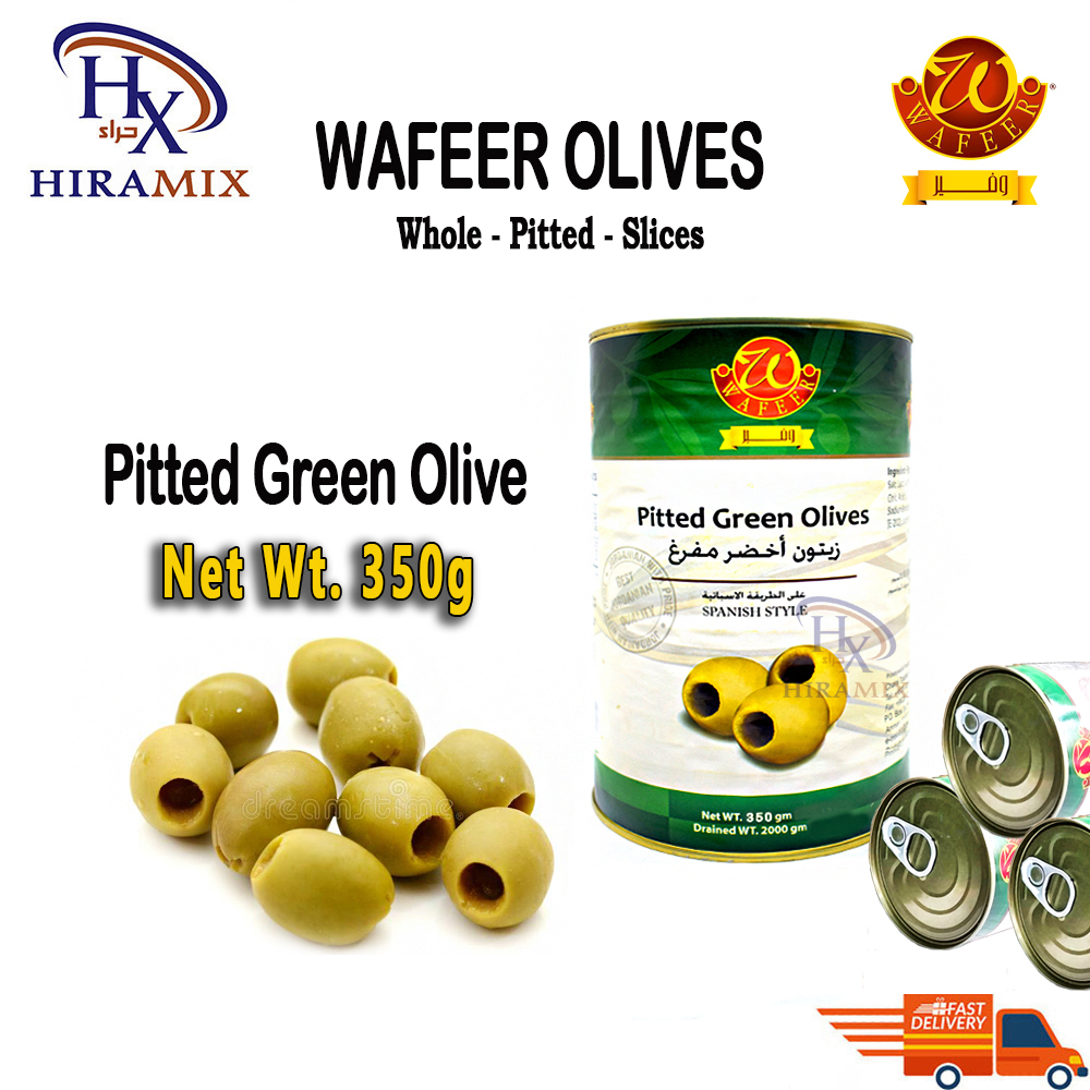Wafeer Whole Green Olive / Black Olive / Pitted Olives / Buah Zaitun ...
