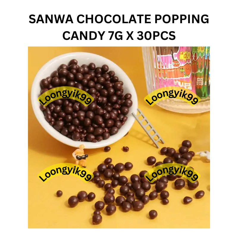 SANWA CHOCOLATE POPPING CANDY 7G X 30PCS HALAL | Shopee Singapore