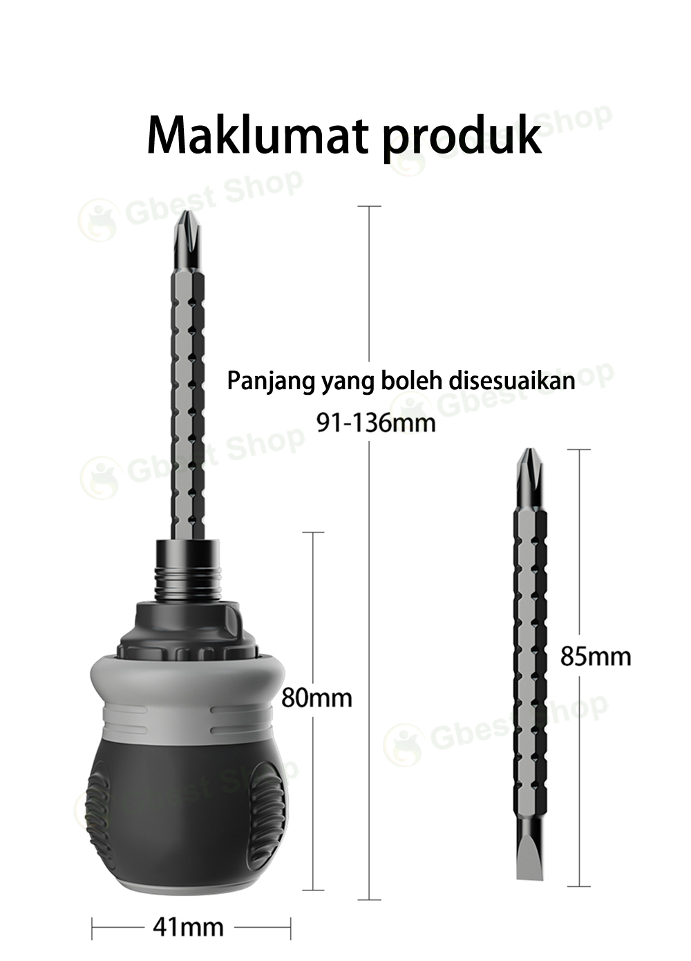 26in1 Ratchet Screwdriver Set Magnetic Dual-purpose Batch Head Telescopic Labor-Saving short ...