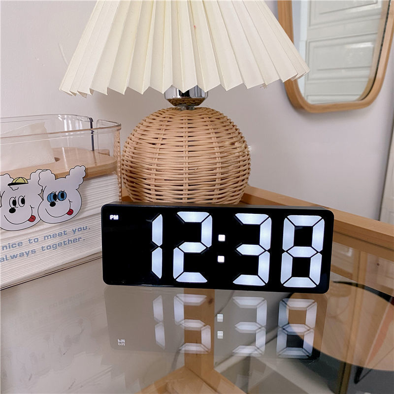 Minimalist LED Clock Sound Control Simple Digital Clock Alarm Clock ...