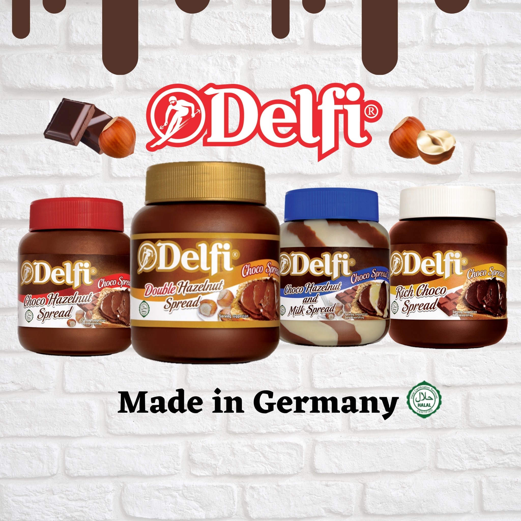 Delfi Choco Spread 350g/680g - Hazelnut Milk/Choco Hazelnut/Double ...