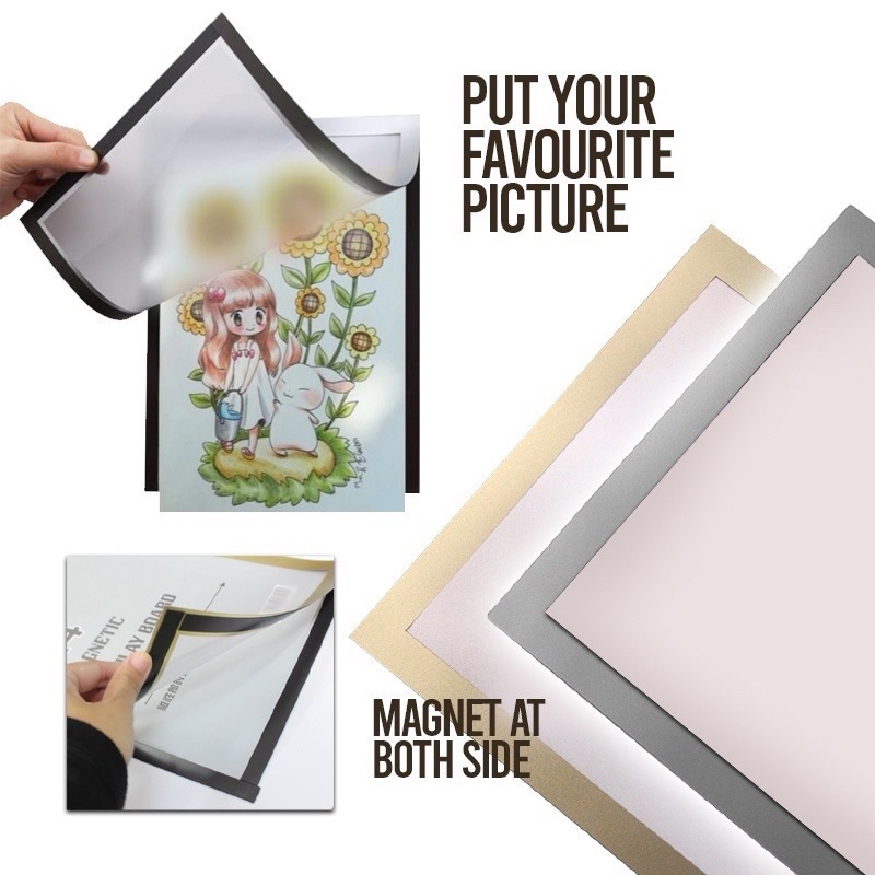 A3/A4/A5 Magnetic Photo Frame - Wall Display Board - Picture ...